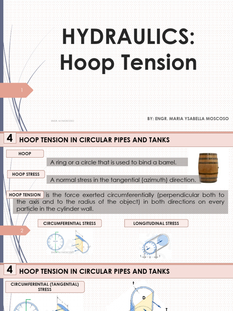Hydraulics Day 4 Hoop Tension | PDF | Mechanical Engineering | Applied ...