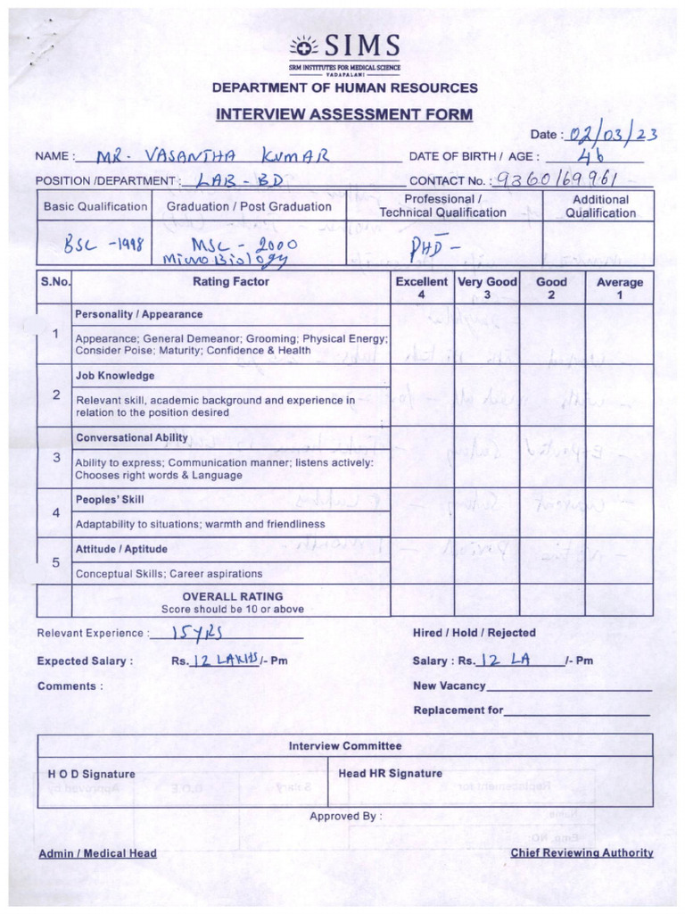 MR - Vasantha Kumar | PDF