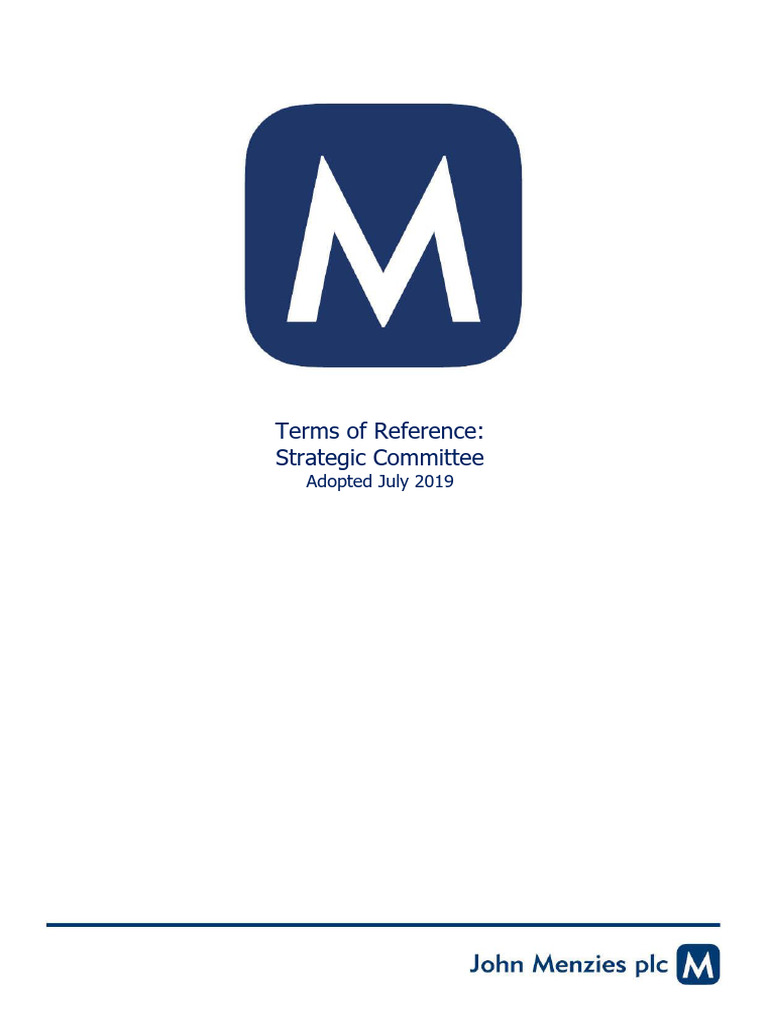 Strategic Committee Terms of Reference | PDF Strategic Committee Terms of Reference | PDF