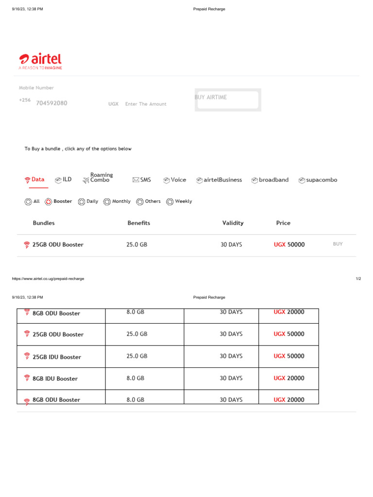 Booster Data Bundles | PDF
