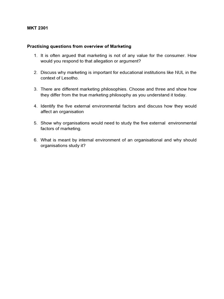 Marketing Concepts & Strategies Q&A | PDF