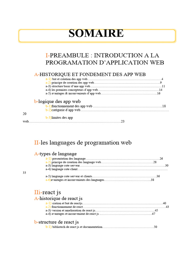 SOMAIRE | PDF