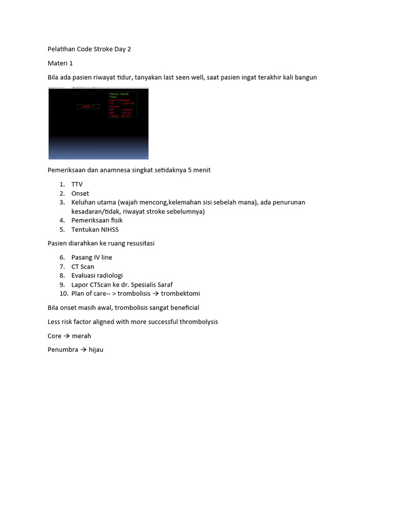 Pelatihan Code Stroke Day 2 | PDF