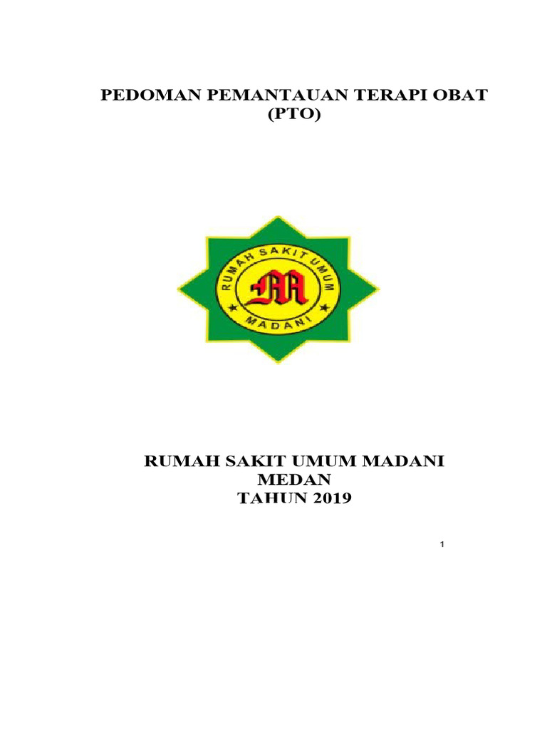Pedoman Pemantauan Terapi Obat RSU Madani | PDF
