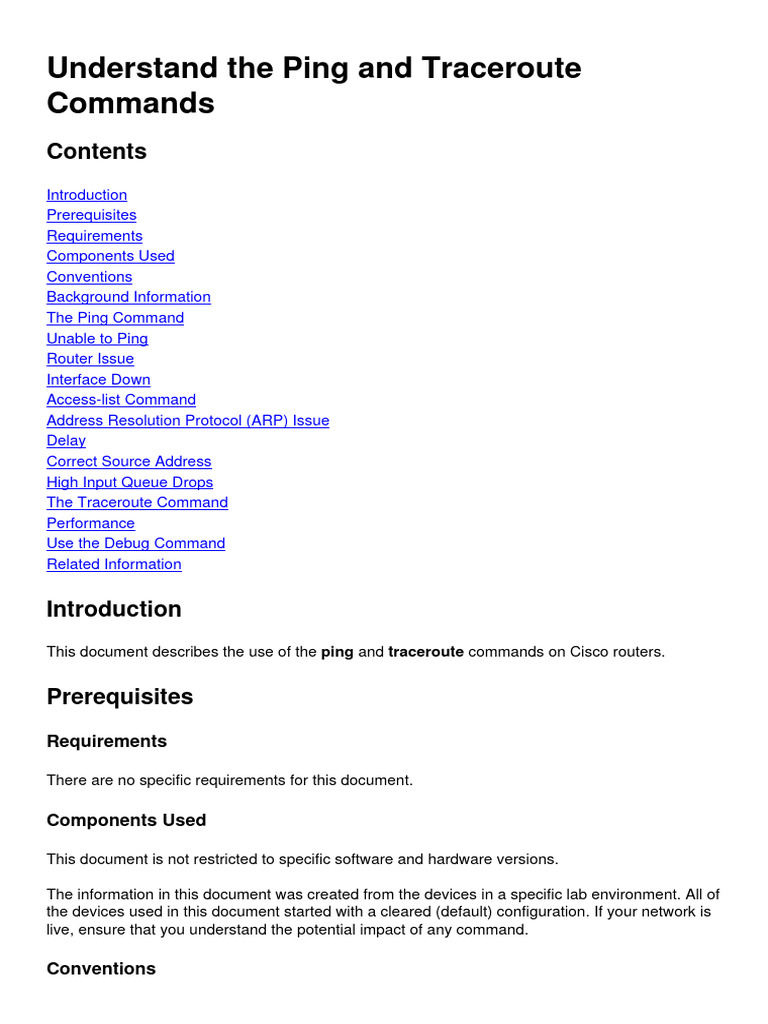 Ping Traceroute | PDF | Internet Protocols | Telecommunications