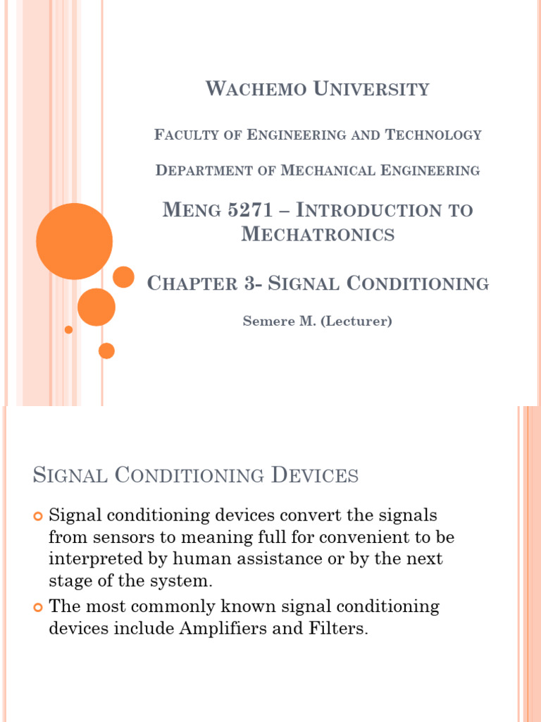 Chapter 3 - Signal Conditioning | PDF