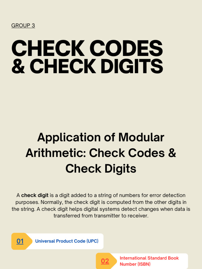 Finals Check Codes Check Digits | PDF