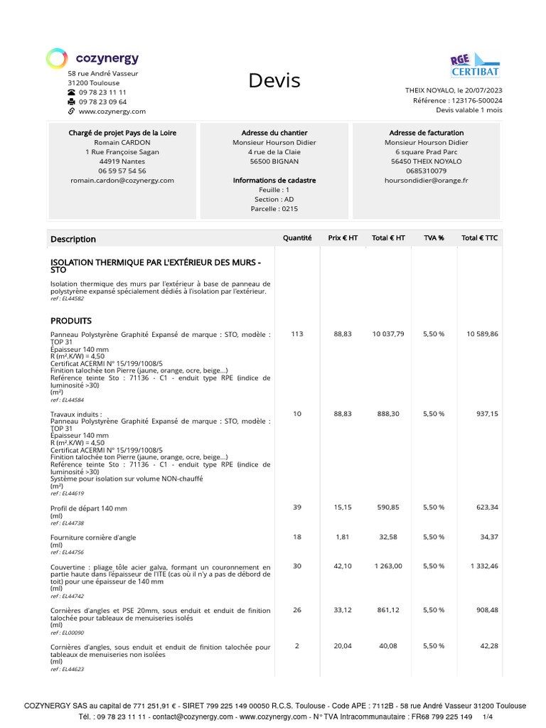 Devis 500024 | PDF