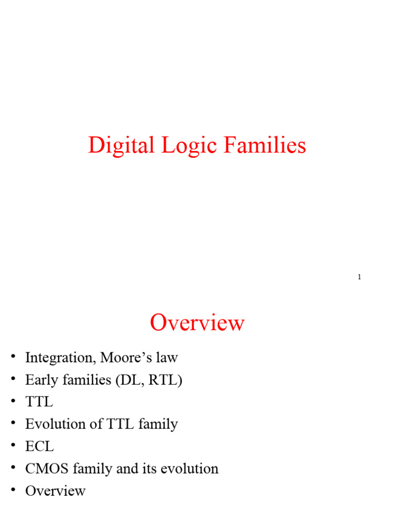 Logic - Families - TTL ECL | PDF | Computer Science | Electricity