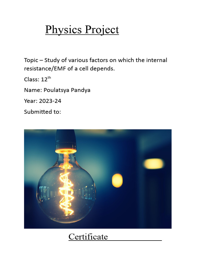 Physics Project 1 | PDF