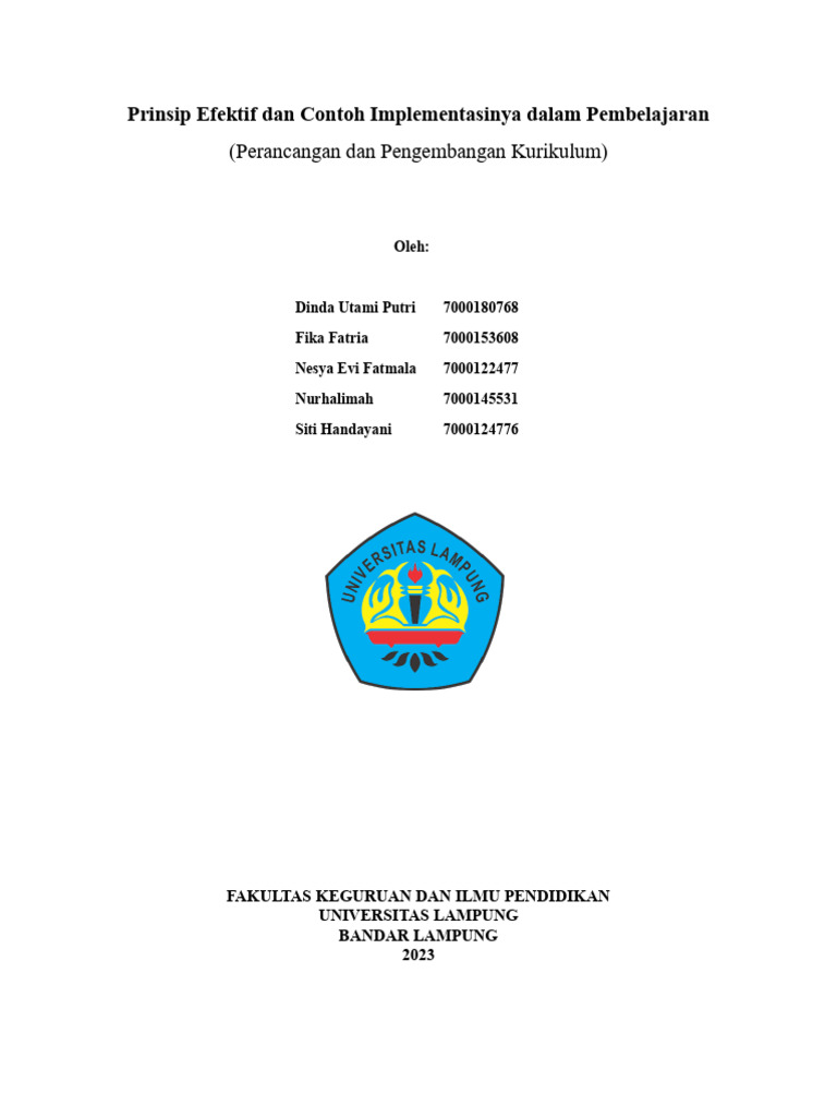Makalah Dan Link Video Prinsip Efektif - Kelompok 4 | PDF | Bisnis ...