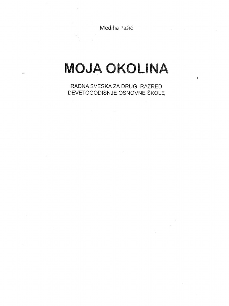 Moja Okolina 2 Radna Sveska Devetogodisnja | PDF