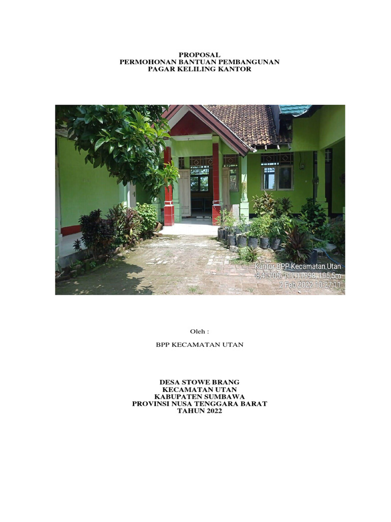 Propoal Pagar Kantor | PDF