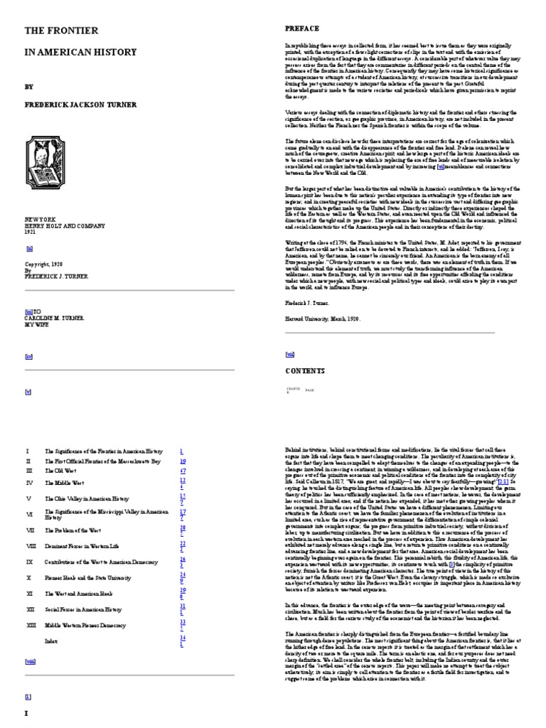 The Frontier | PDF | American Frontier | Frontier