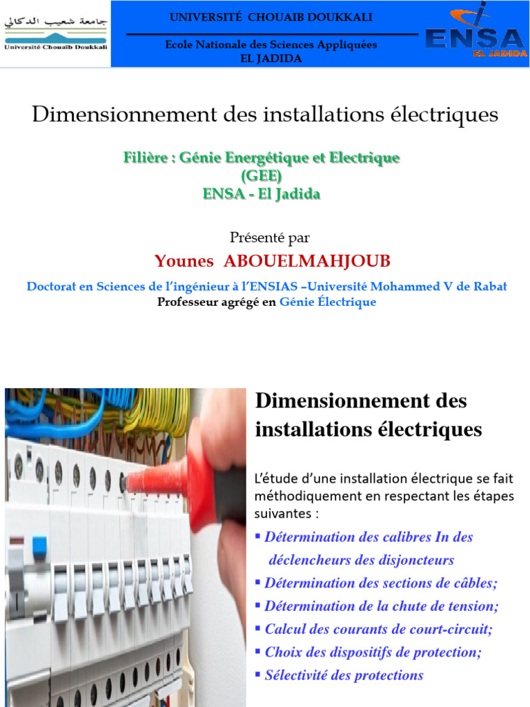 Dimensionnement des disjoncteurs électriques | PDF | Électricité ...