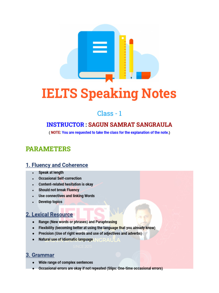 Speaking Class 1 Note | PDF | Stress (Linguistics) | Word