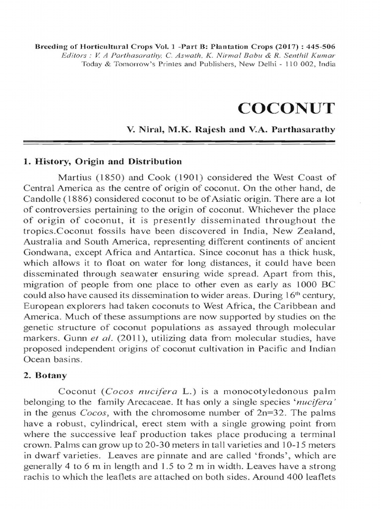 Coconut | PDF | Coconut | Flowers