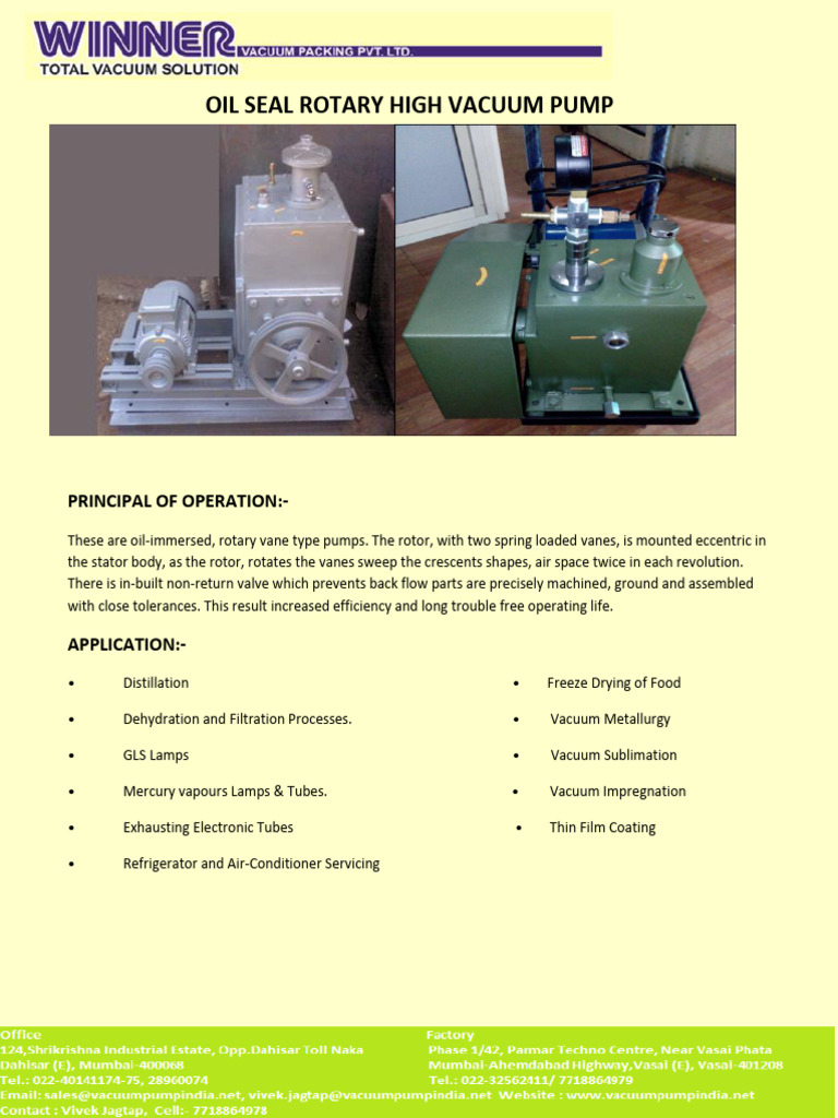 Belt Driven Vacuum Pump | PDF