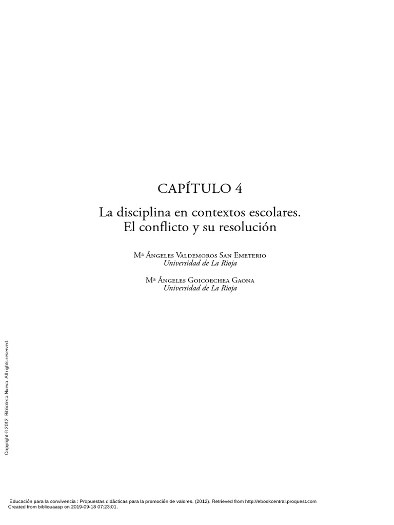 Cap4 - (EDUCACIÓN - PARA - LA - CONVIVENCIA. - PROUESTAS - (... ) ) | PDF | Violencia | Enseñando