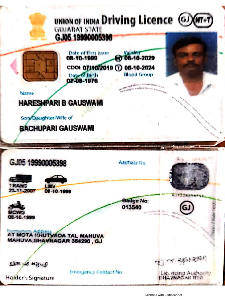 Driving License - Haresh Pari | PDF