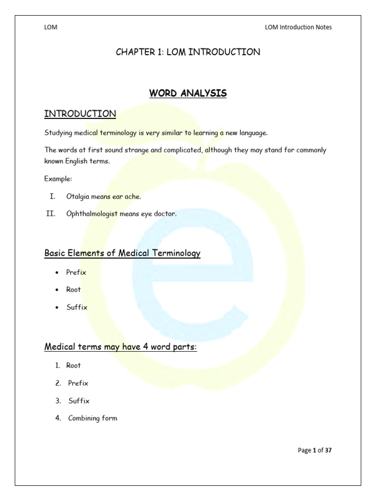 Lom Introduction | PDF