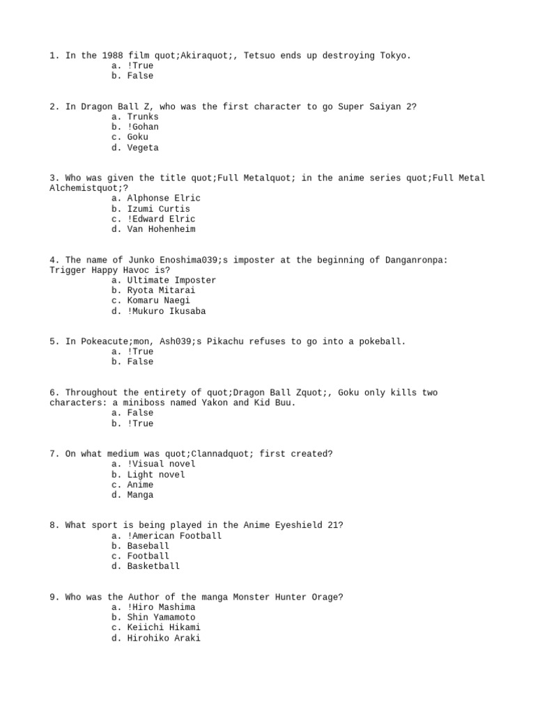 JOUR215 Questions 1 | PDF | Dragon Ball