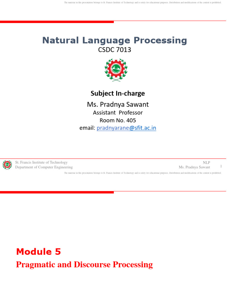 nlp Module 5 | PDF | Grammatical Gender | Pronoun