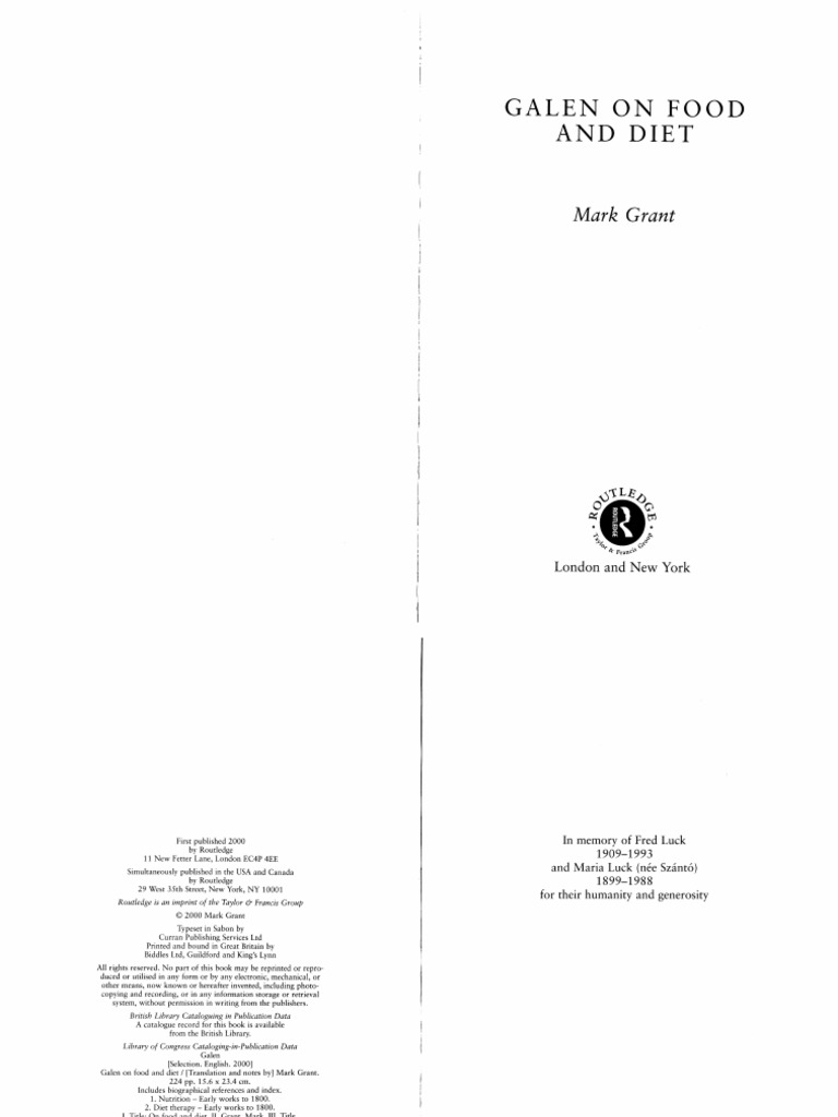 Galen Introduction On The Humors | PDF