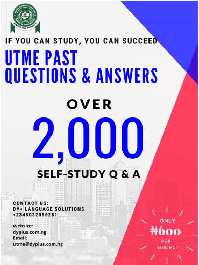 Jamb Past Questions and Answers FREE CP | PDF | Politics | Social Science