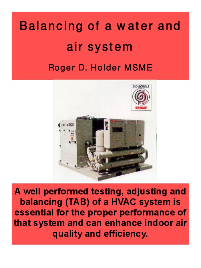HVAC Air and Water Balancing Guide | PDF | Duct (Flow) | Hvac