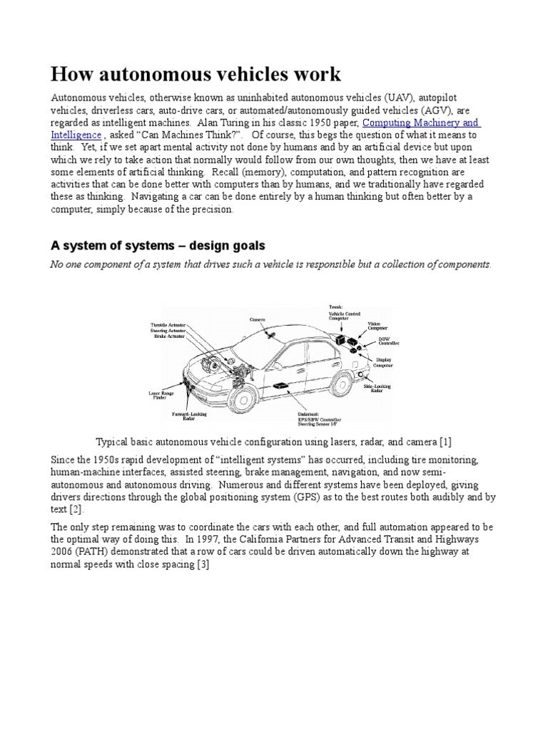 Understanding Autonomous Vehicle Systems | PDF | Lidar | Autonomous Car