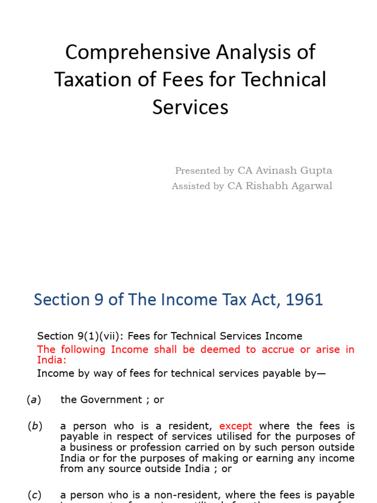 FTS Course PPT - 07112020 | PDF | Expense | Taxes