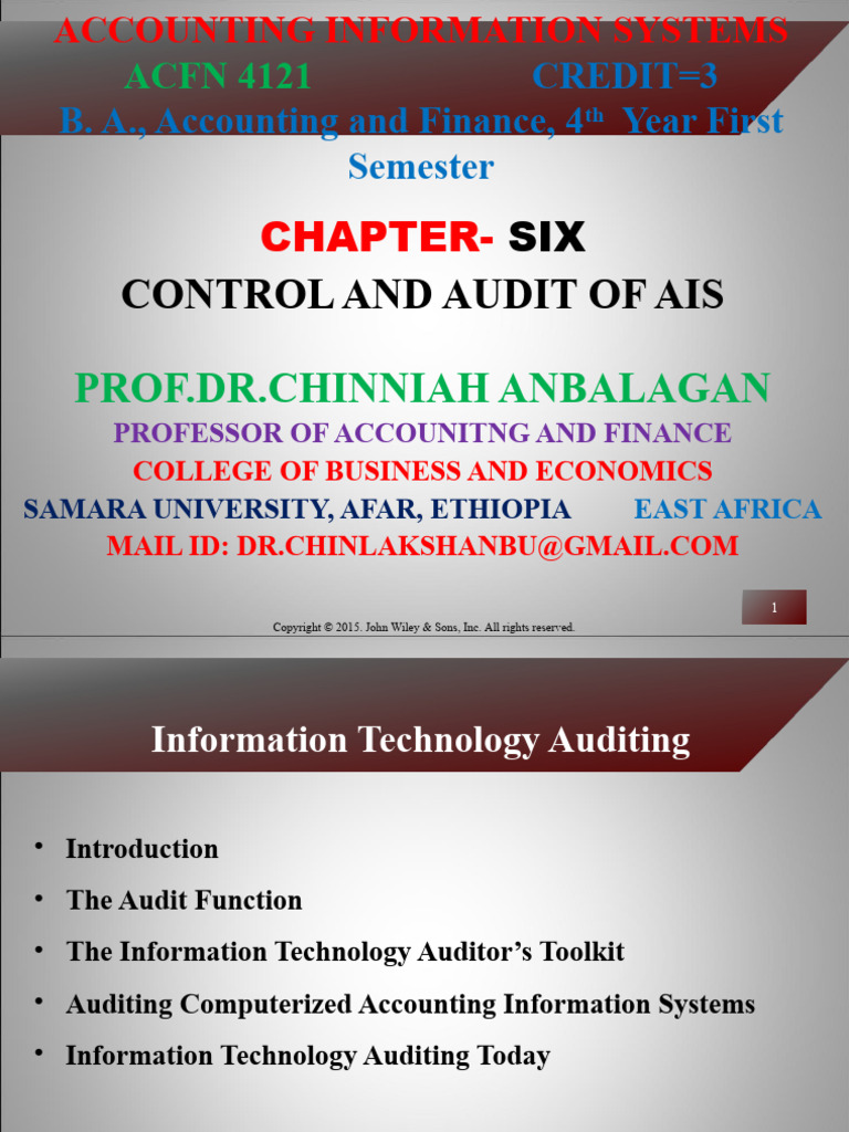AIS Ch-6 Control and Auditing of AIS | PDF