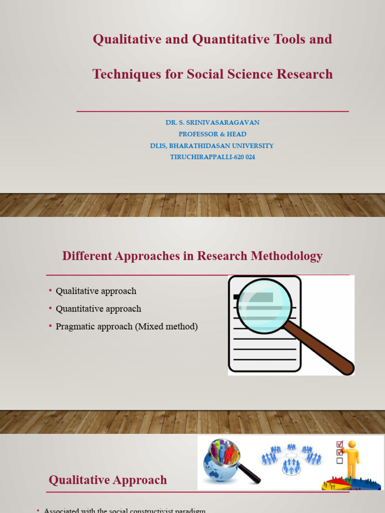 Qualitative And Quantitative Indicators Tools And Techniques Pdf
