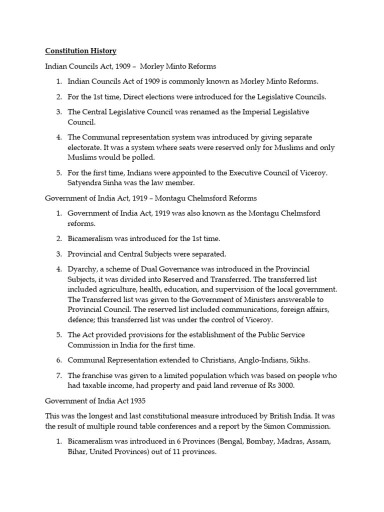 Constitution Notes | PDF
