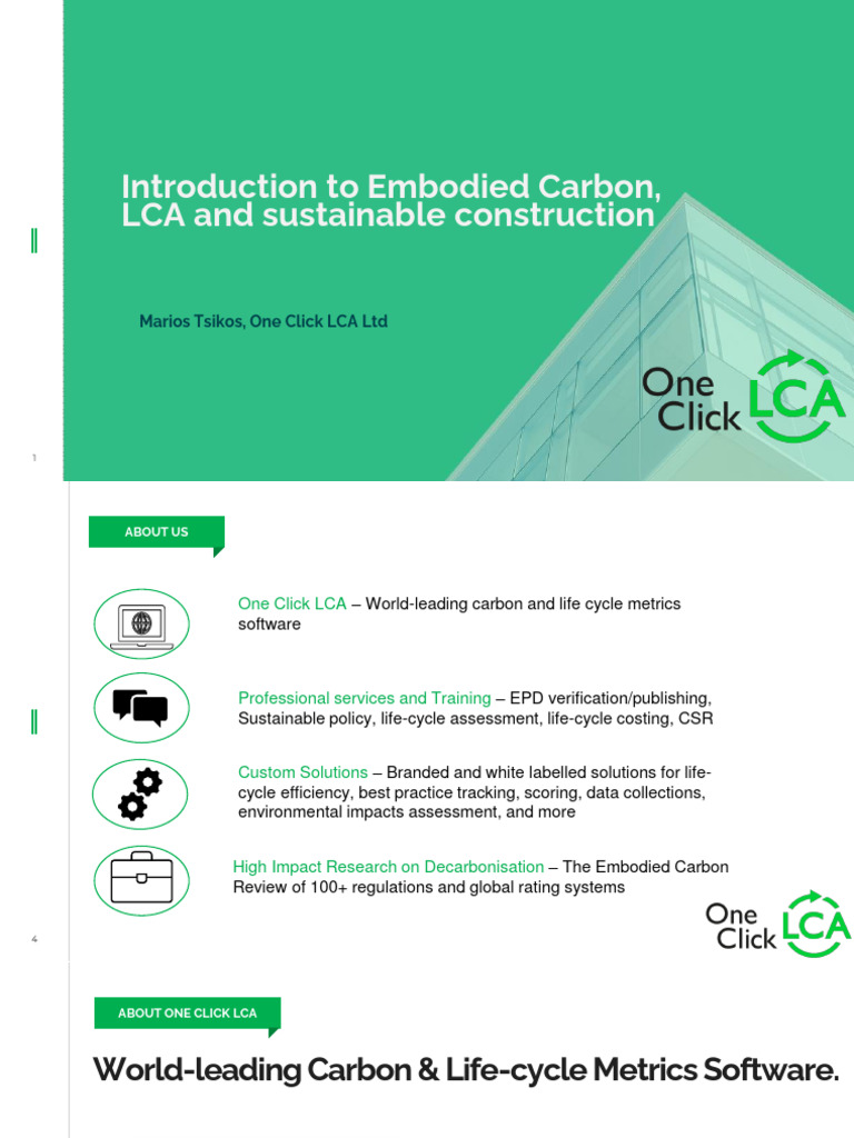 OneClickLCAEmbodiedcarbon 230810 122442 | Download Free PDF | Life ...