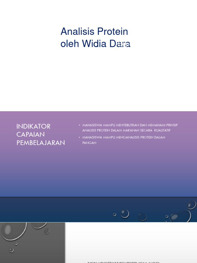 Analisis Protein | PDF