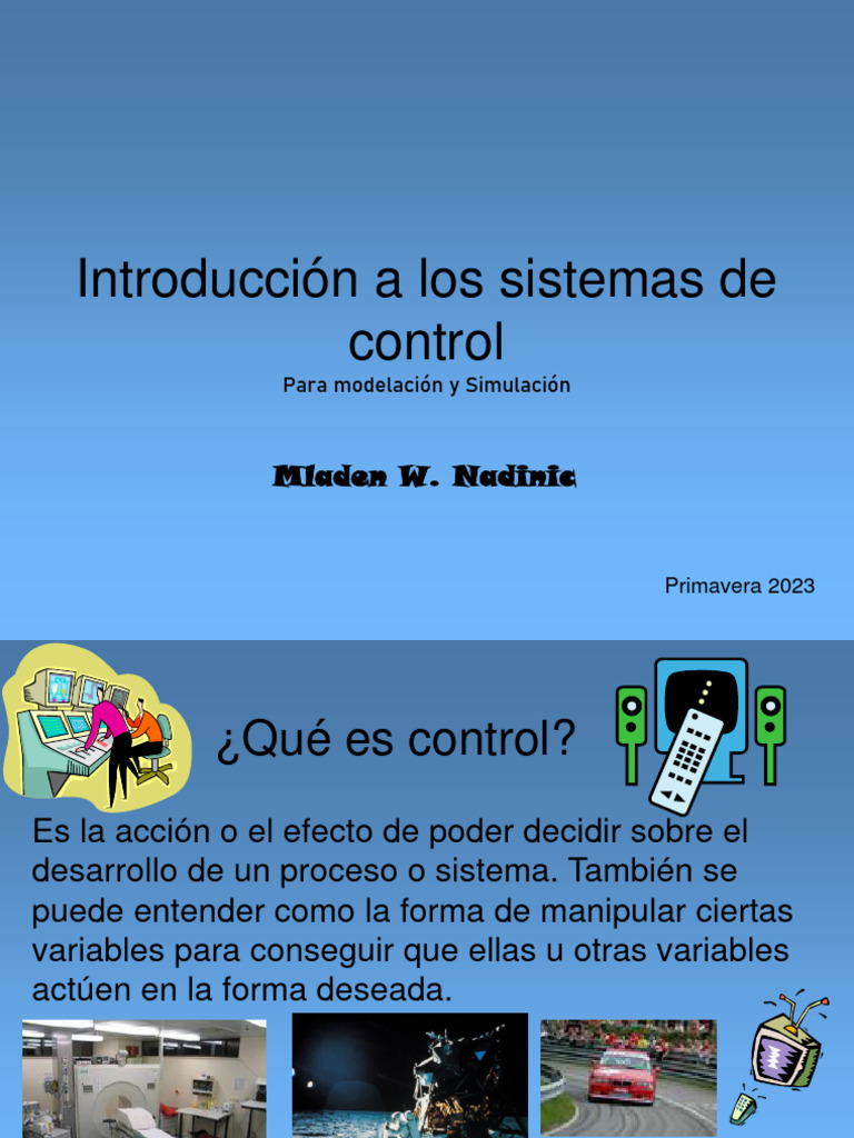 Introduccion Sistemas de Control | PDF | Sistema de control | Sistema