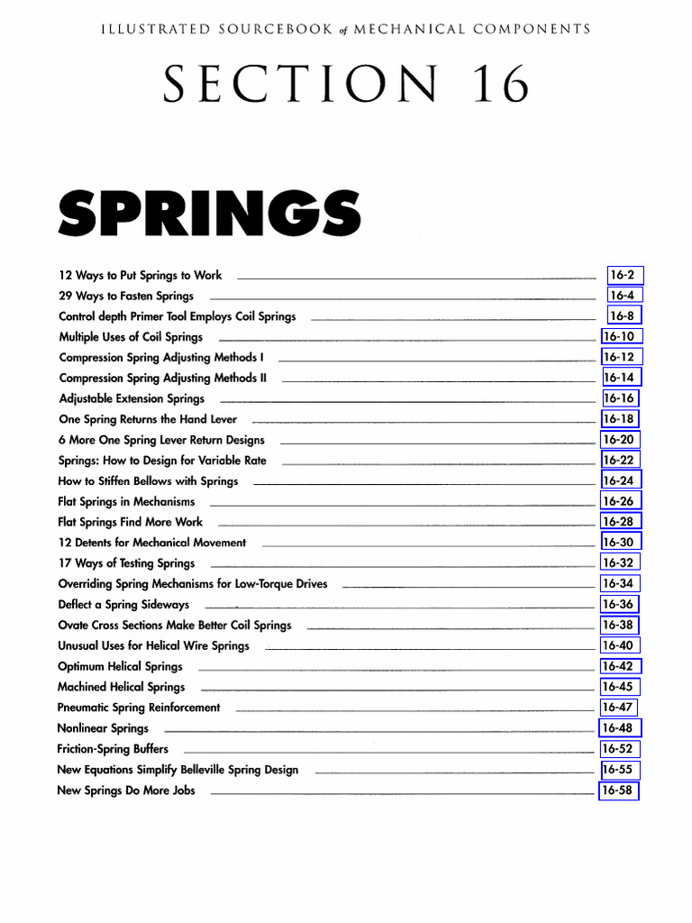 Springs | PDF | Screw | Tools