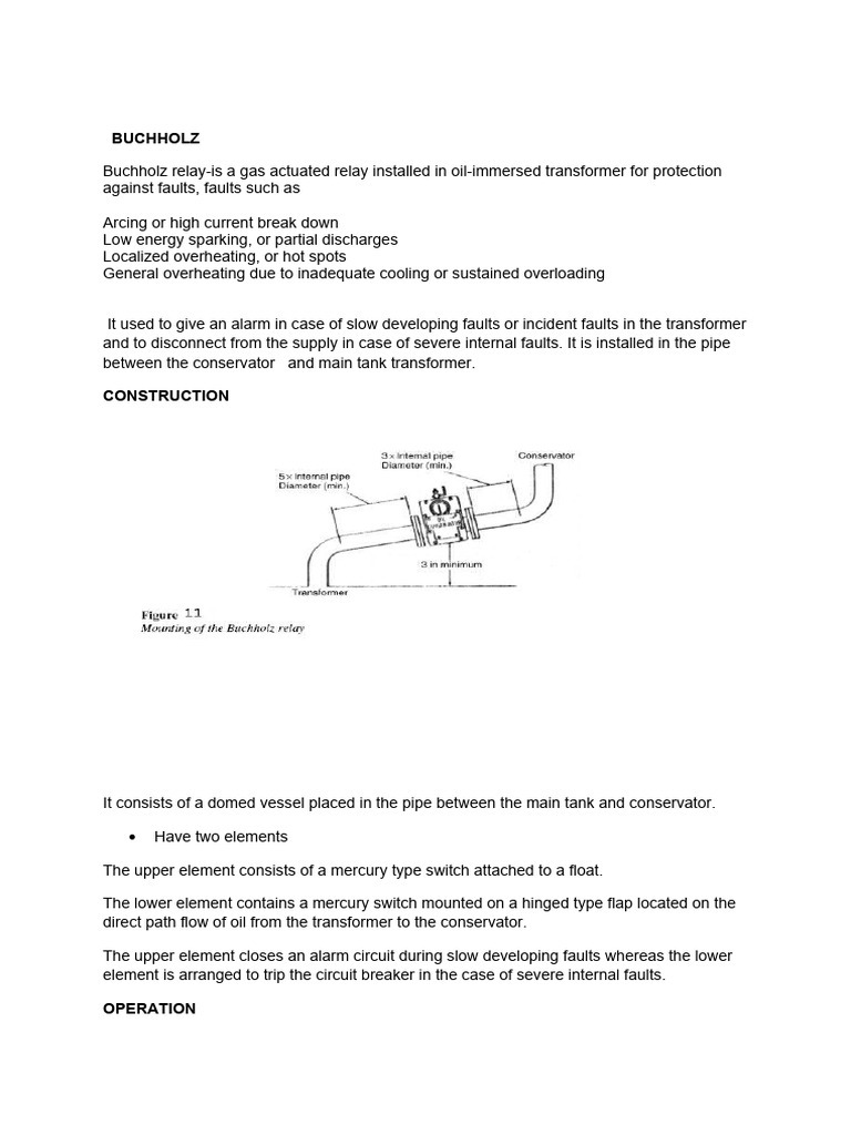 Buchholz Relay in Oil-Immersed Transformers | PDF | Switch | Transformer