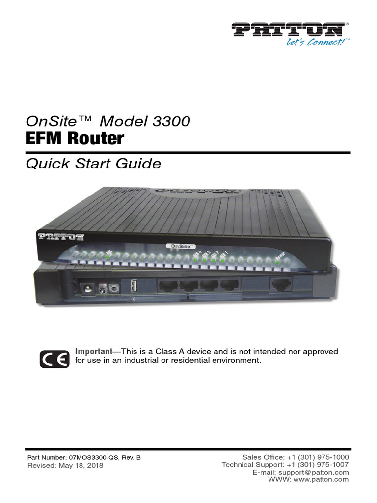 Patton OS3300 | PDF | Network Switch | Router (Computing)