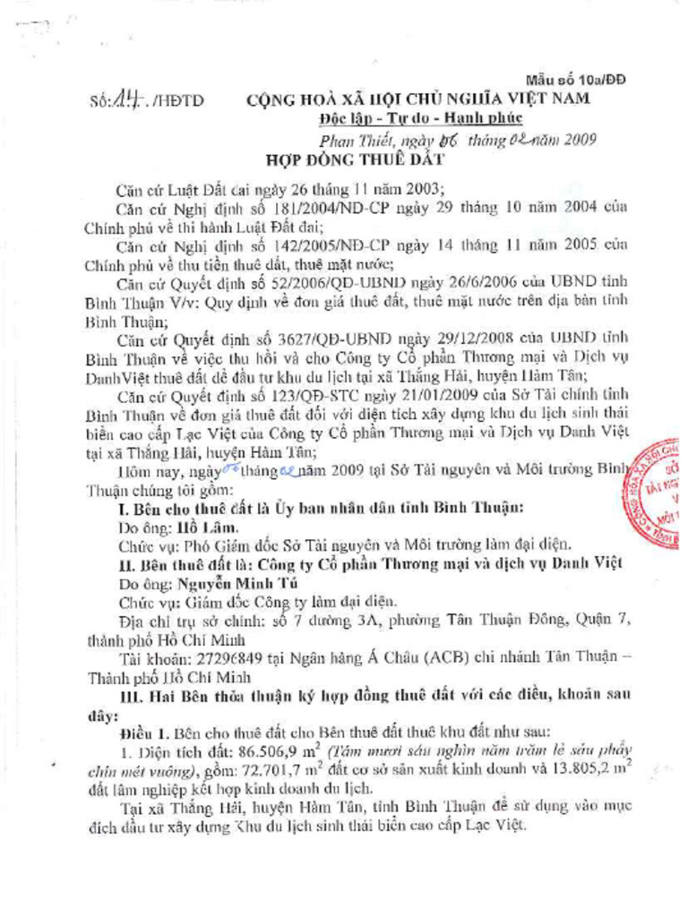 HDTD - HD Thue Dat | PDF