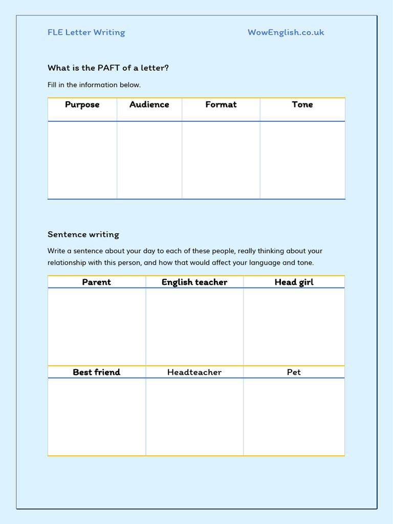 Worksheet Letter Writing Q3 | PDF