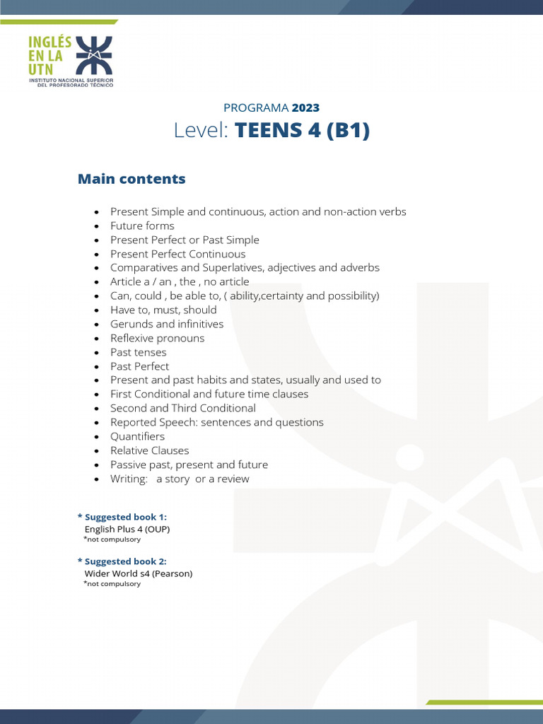 Programa Teens 4-2023 | PDF