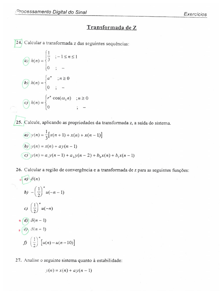 PDS EXs Transformada Z | PDF