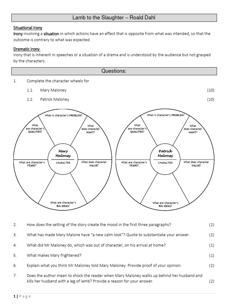 Literature Analysis: Irony in Dahl | PDF | Irony