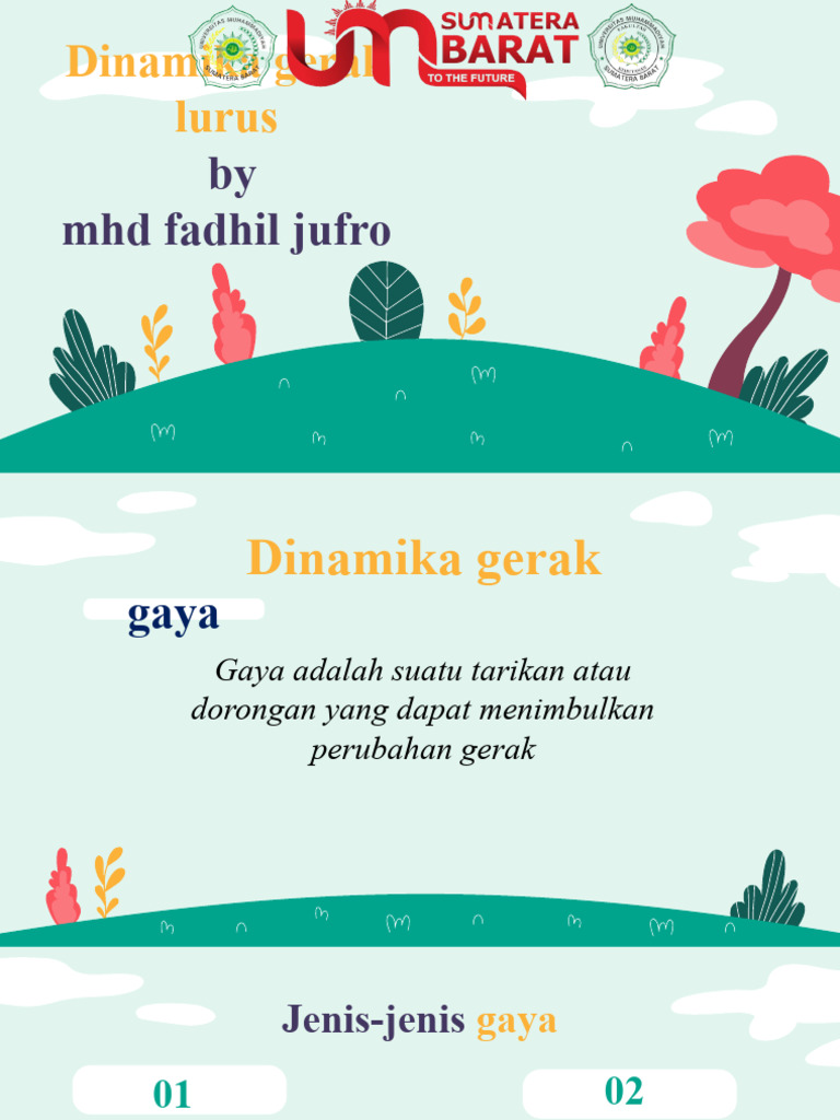 Dinamika Gerak Lurus (MHD Fadhil Jufro) 1 | PDF