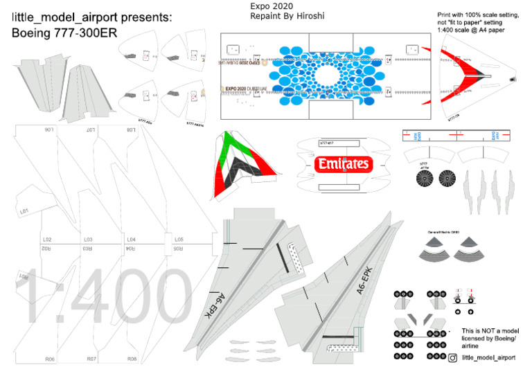 1400 Scaled Emirates EXP B-B777 | PDF