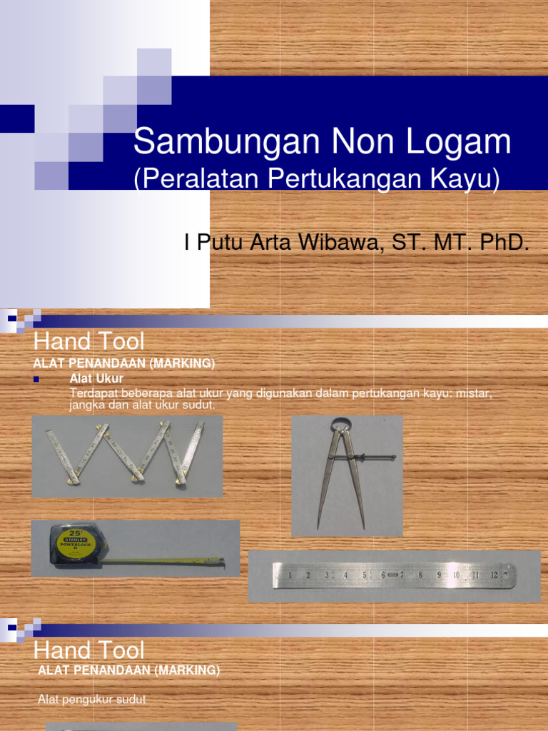 Alat Pertukangan Kayu Tradisional dan Modern | PDF