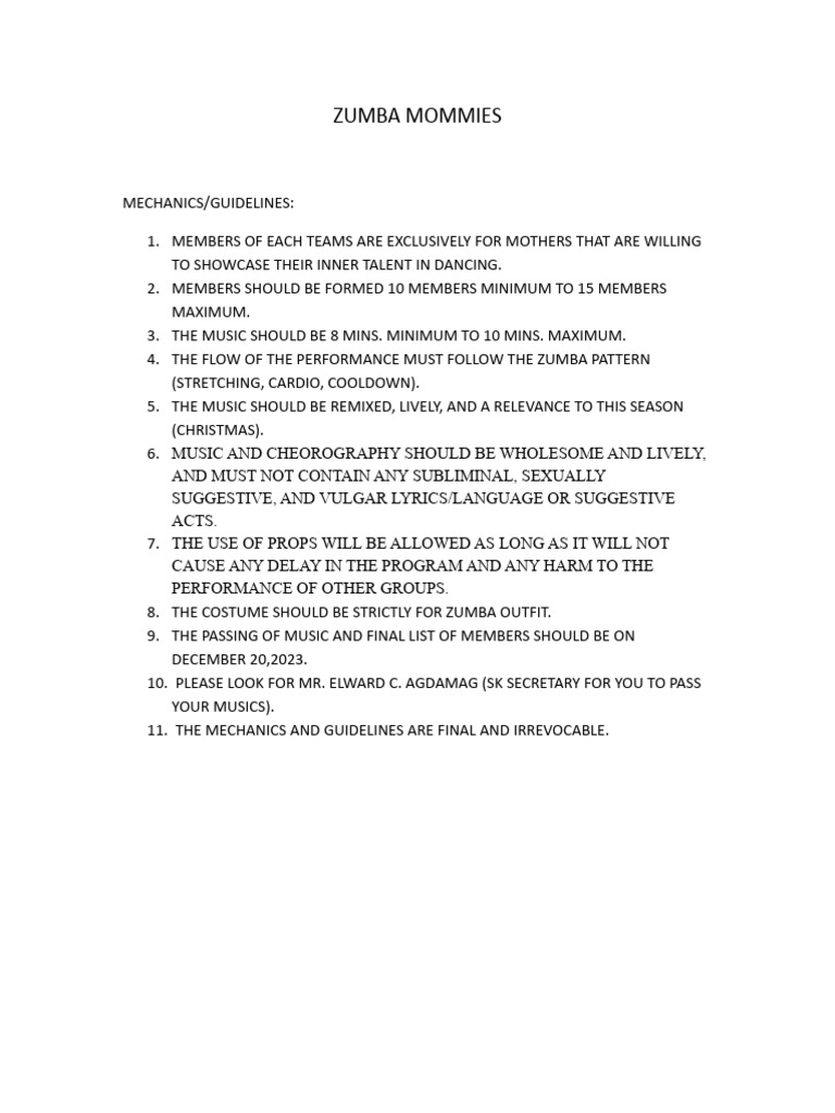 ZUMBA | PDF | Entertainment | Performing Arts